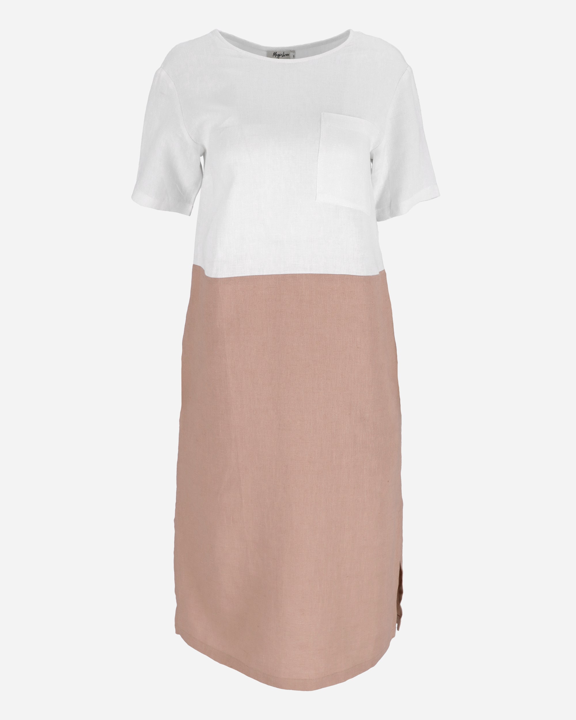 Color-block Linen Dress PALAWAN | MagicLinen