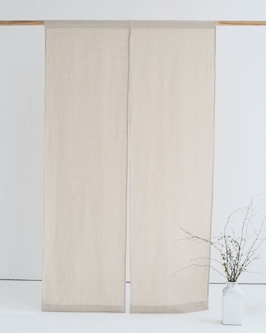 Linen Noren Curtains in Natural Linen | Magiclinen – MagicLinen