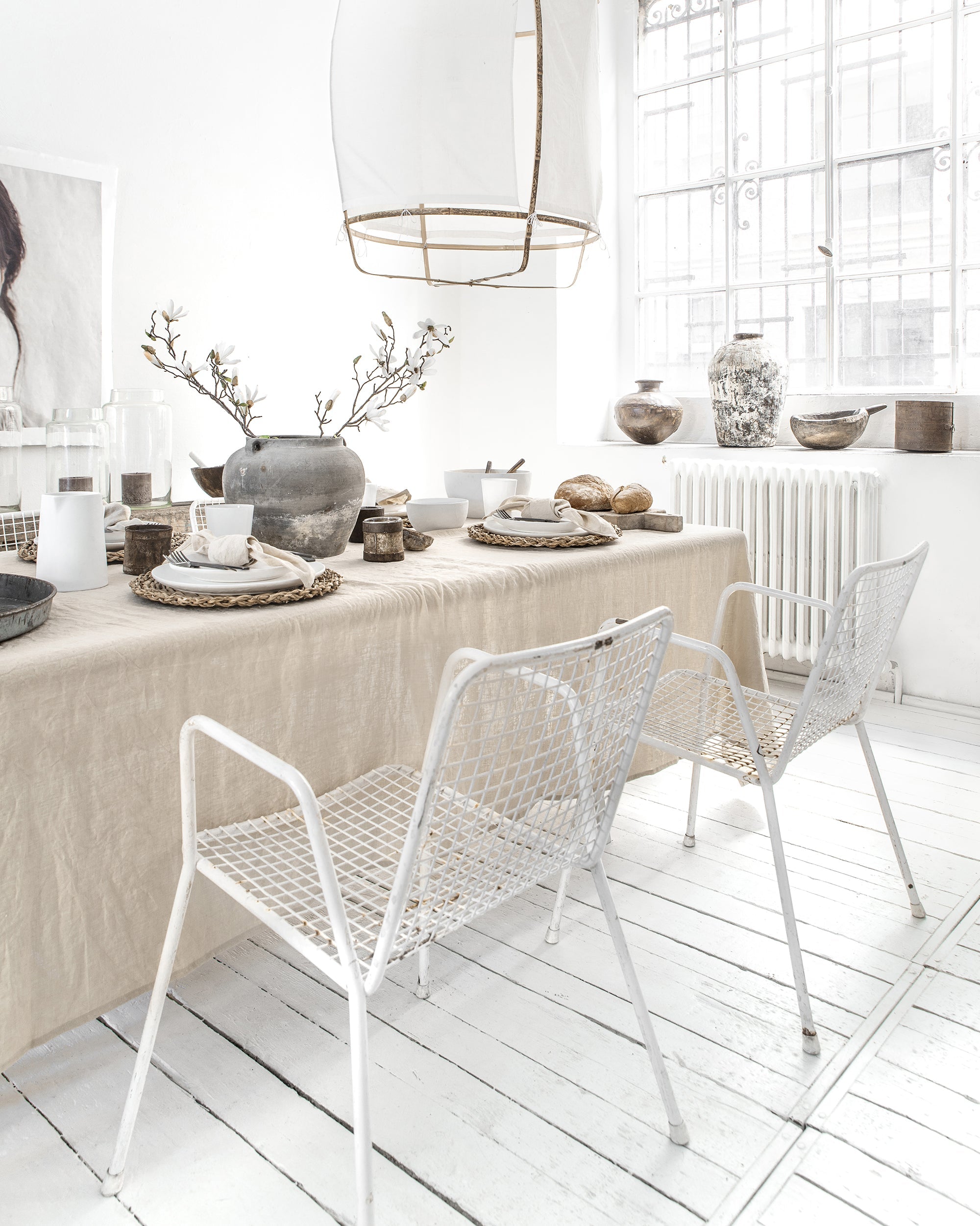 Natural Linen Tablecloth | MagicLinen